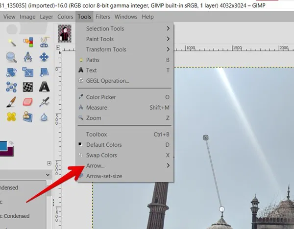 如何在 GIMP 中绘制箭头 - Tech Guide